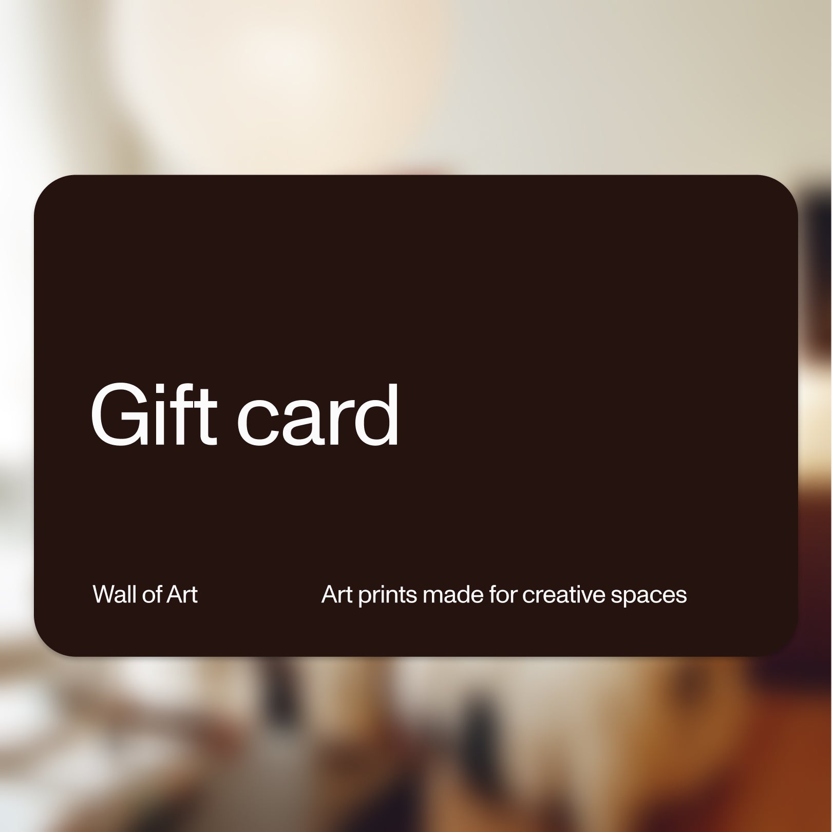 Gift card from Wall of Art