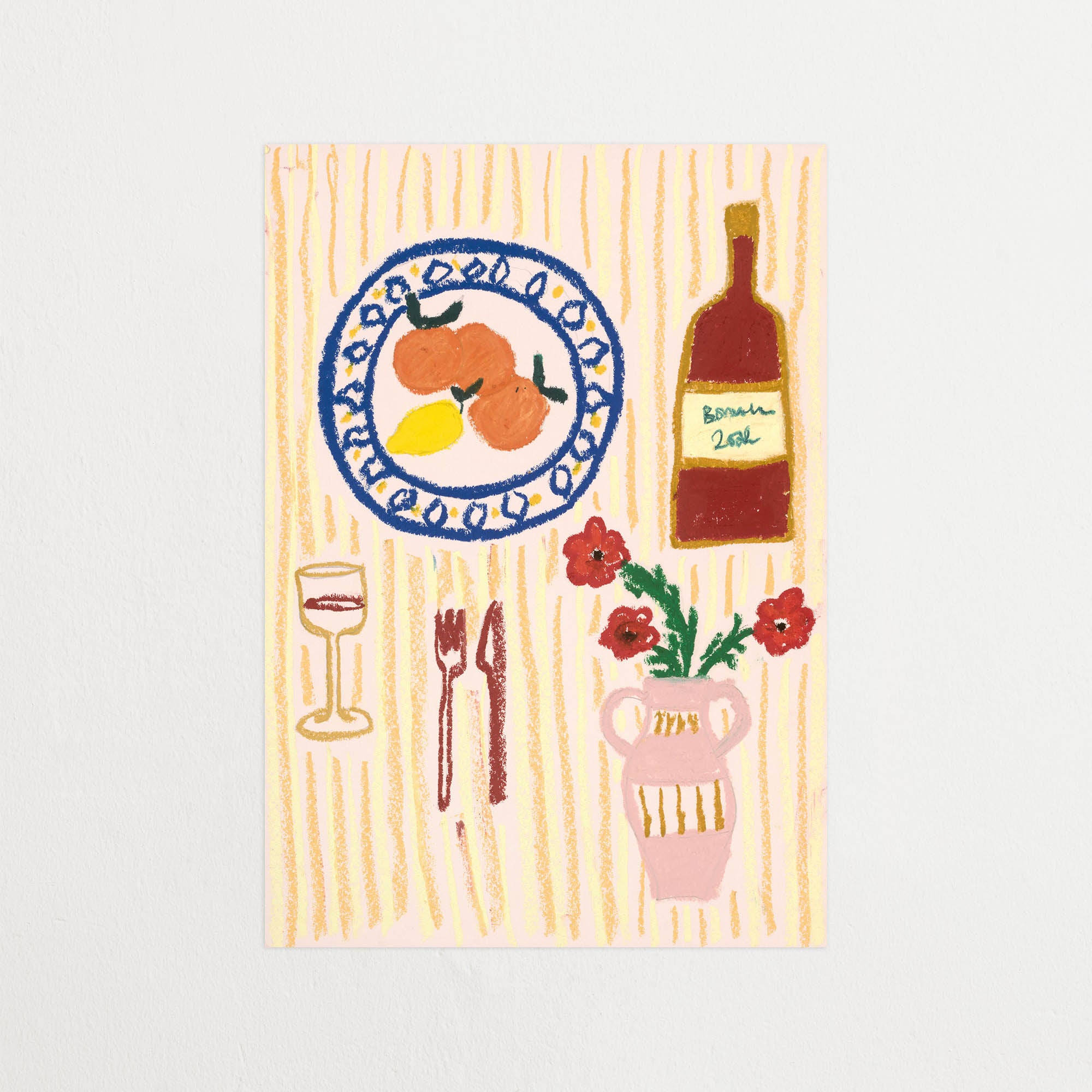 A table for one | Colorful poster | Jennie Petersen