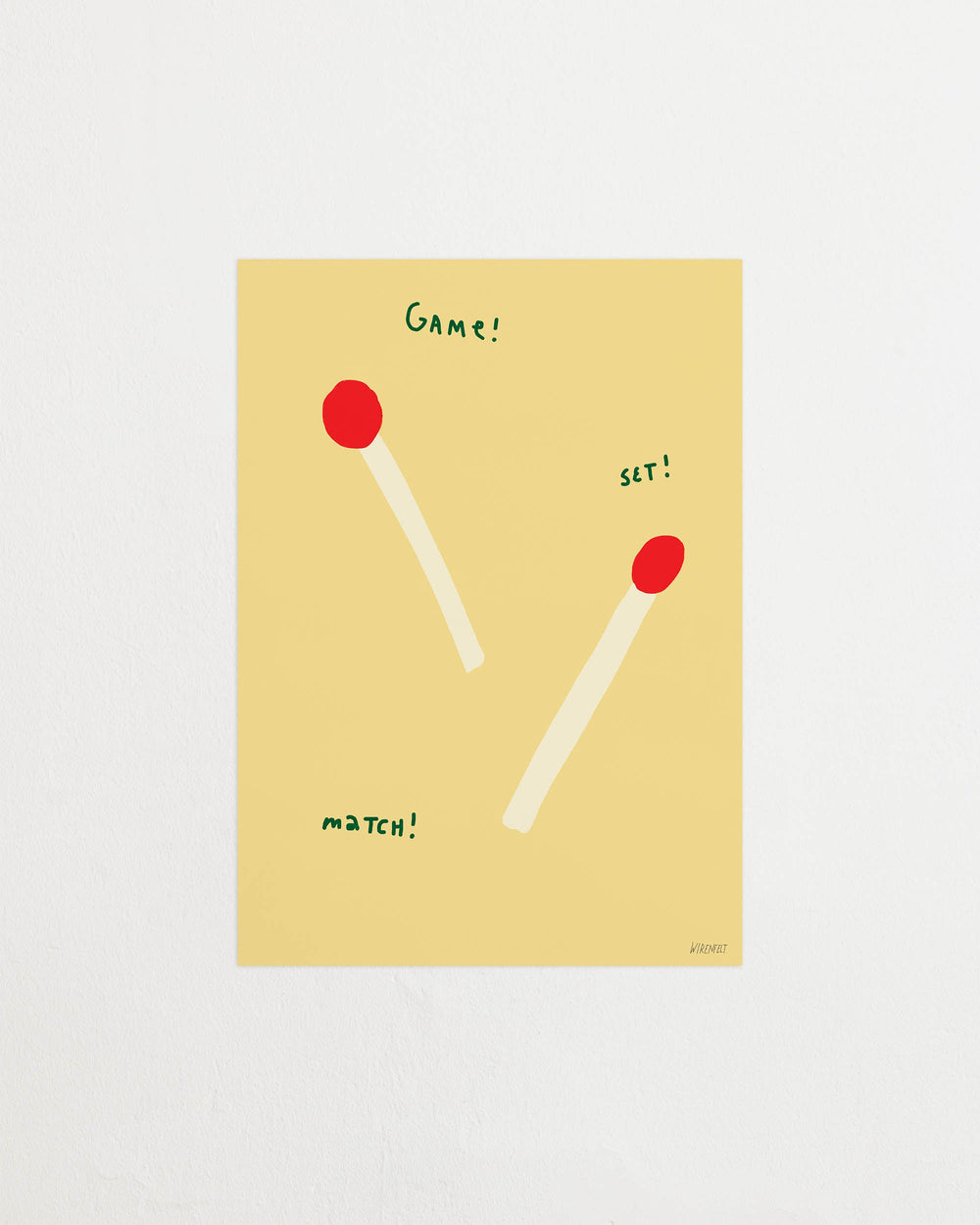 Its a match | Kids wall art | Lisa Wirenfelt