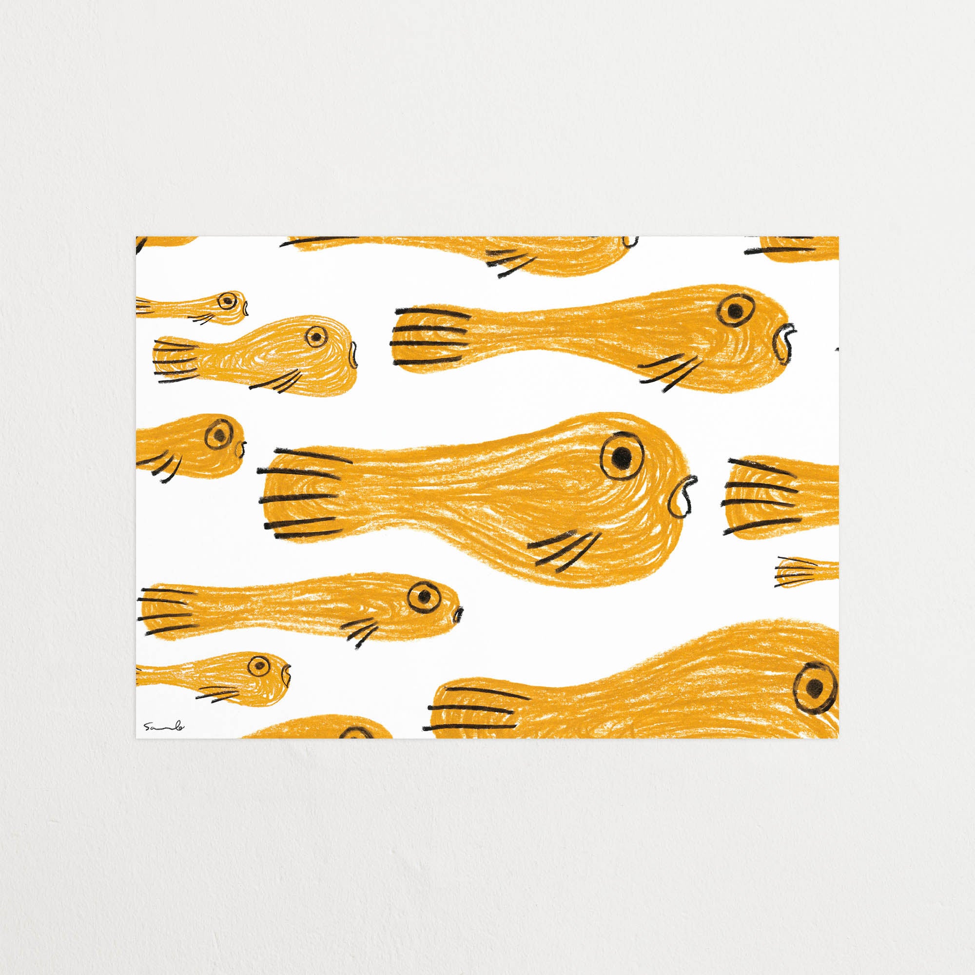 Fish family | Poster till barnrummet | Saulo