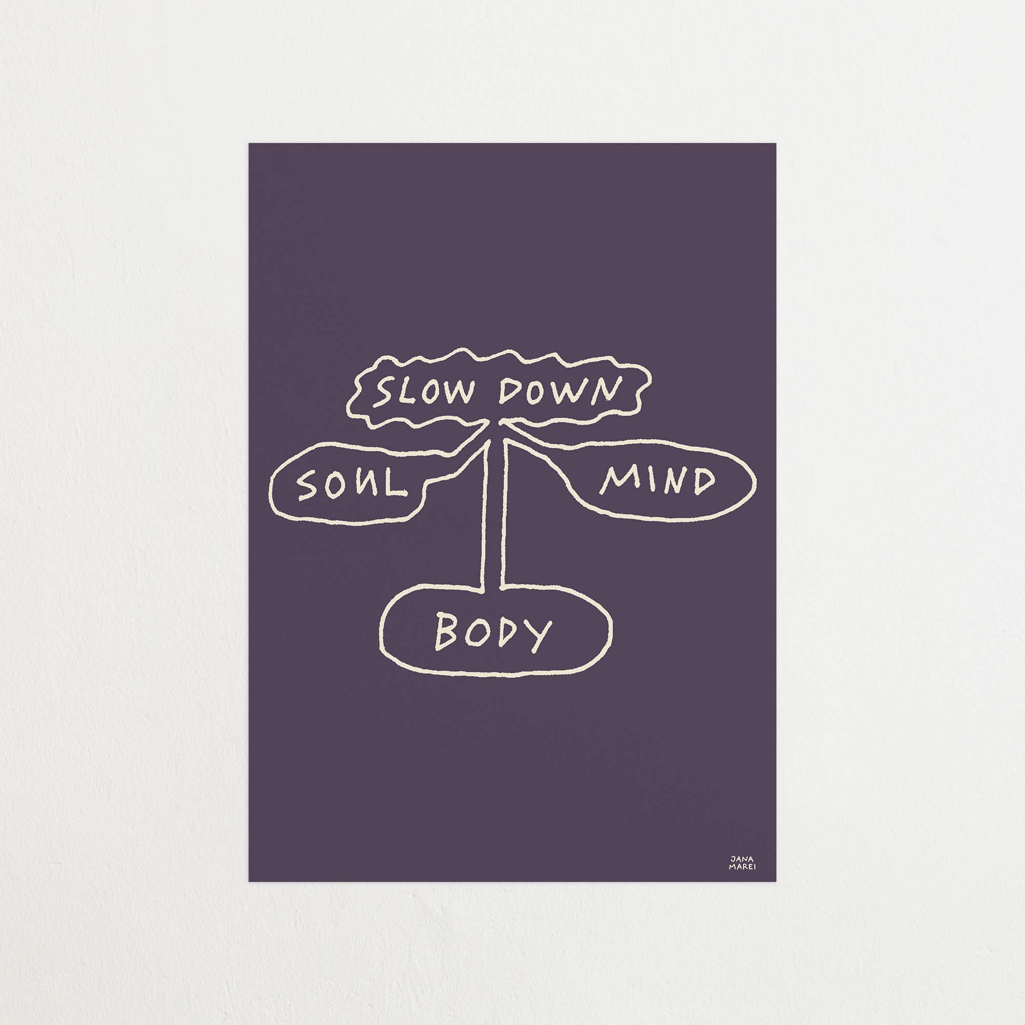 Slow down | text art | Jana Marei