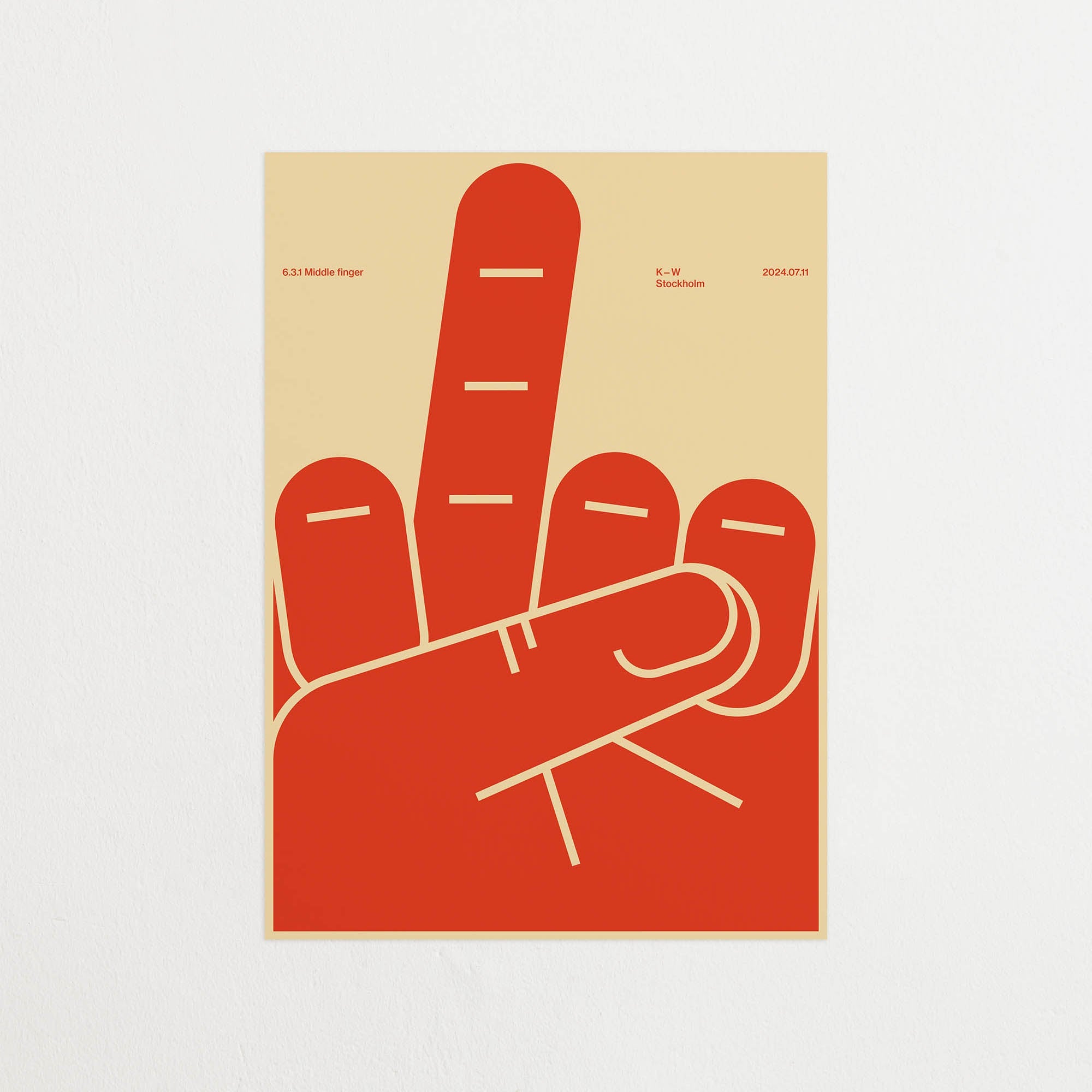 6.3.1 Middle finger | Graphic Art Prints | K–W